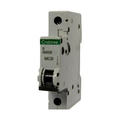 Crabtree 6MSB32 Miniature Circuit Breaker (MCB) Type B Loadstar Domestic SP 32 Amp