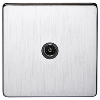 Crabtree 7765/SC/WH Platinum Screwless Low Profile TV Aerial Coaxial ...