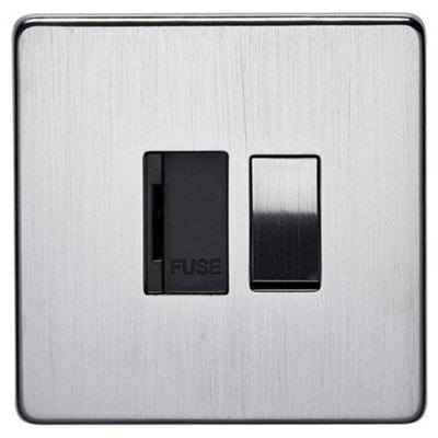 Crabtree 7832/SC Platinum Screwless Low Profile Switched Fused Spur ...