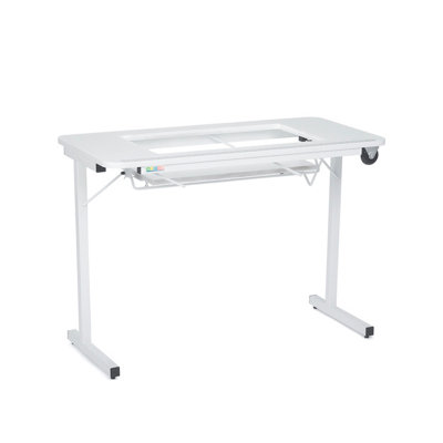 Craft and Hobby Table Fully Assembled White 101.5 x 50 x 71.5cm
