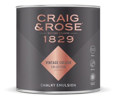 Craig & Rose 1829 Chalky Emulsion Mixed Colour Medici Crimson 1L | DIY ...