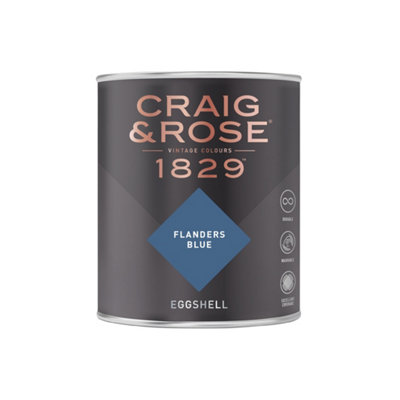 Craig & Rose 1829 Flanders Blue Eggshell Paint 750ml | £20 at B&Q