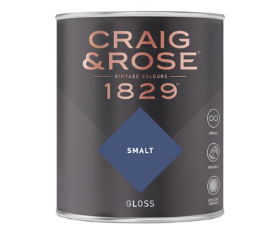 Craig & Rose 1829 Smalt Gloss Paint 750ml | DIY at B&Q