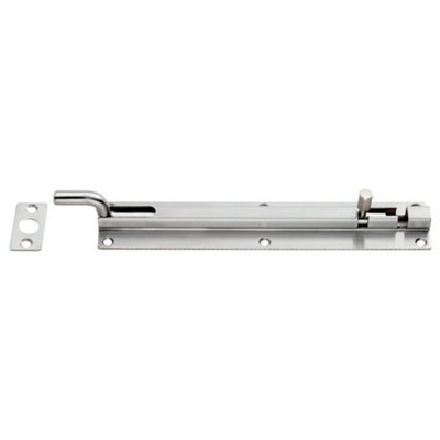 Cranked Barrel Surface Mounted Door Bolt Lock 200 x 38mm Satin ...