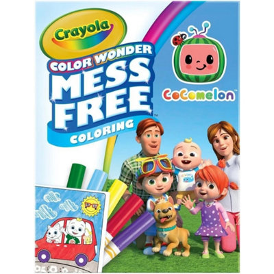 Crayola Colour Wonder Blippi Cocomelon Colouring Pages and Markers