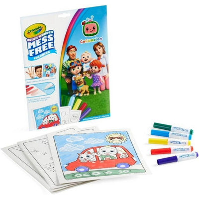 Crayola Colour Wonder Blippi Cocomelon Colouring Pages and Markers