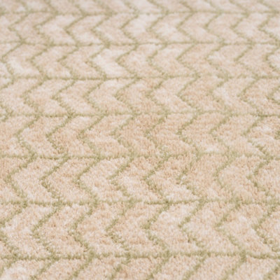 Cream Green Braided Bedroom Living Area Rug 120x170cm