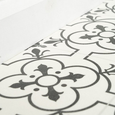 Cream Grey Designer Effect Vinyl Flooring For LivingRoom, Kitchen, 2mm ...