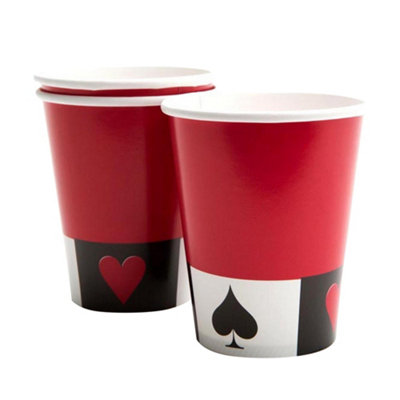 Creative Converting 8 Cards Night 9oz Party Cups Red/White/Black (9oz ...