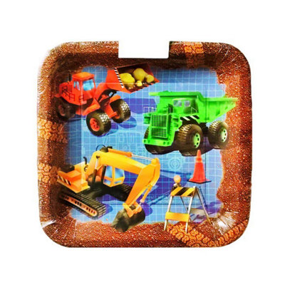 Creative Converting Square Party Plates (Pack of 8) Multicoloured (One ...