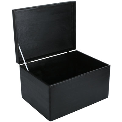 Creative Deco Black Rectangular Storage Box 40 x 30 x 24 cm (+/-1 cm ...