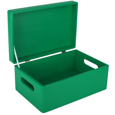 Creative Deco Green Rectangular Storage Box 30 x 20 x 14 cm (+/-1 cm ...
