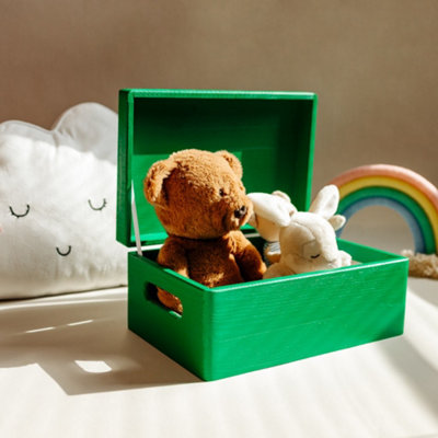 Creative Deco Green Rectangular Storage Box 30 x 20 x 14 cm (+/-1 cm ...