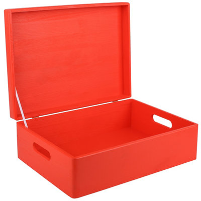 Creative Deco Red Rectangular Storage Box 40 x 30 x 14 cm (+/-1 cm ...