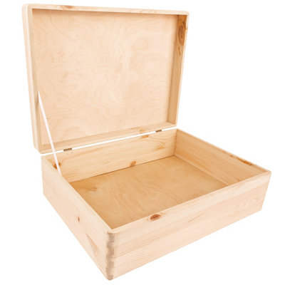 Creative Deco Unpainted Rectangular Storage Box 40 x 30 x 14 cm (+/-1 ...