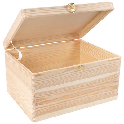 Creative Deco Unpainted Rectangular Storage Box 40 x 30 x 24 cm (+/-1 ...
