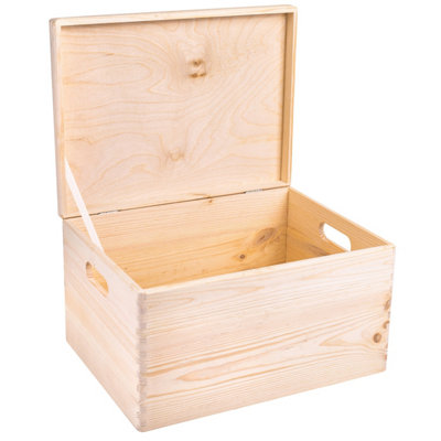 Creative Deco Unpainted Rectangular Storage Box 40 x 30 x 24 cm (+/-1 ...