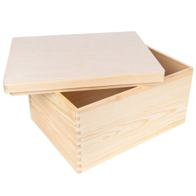 Creative Deco Unpainted Rectangular Storage Box 40 x 30 x 24 cm (+/-1 ...