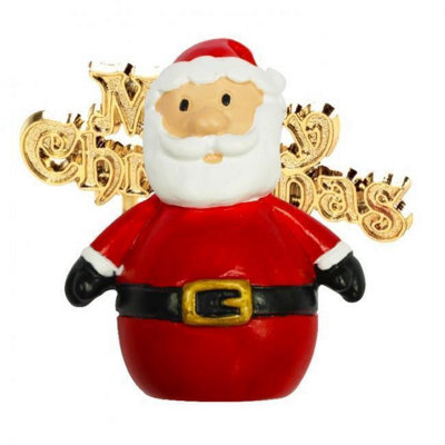 Creative Party Cartoonized Santa Claus Christmas Cake Topper (Pack of 2 ...