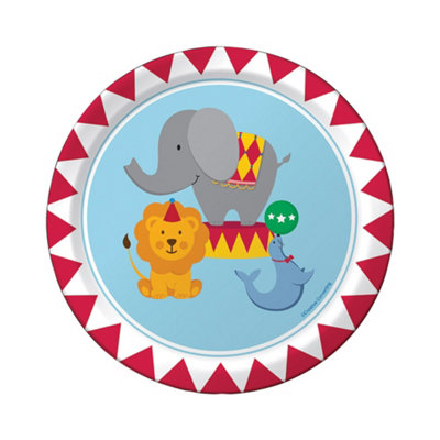 Creative Party Circus Time Party Plates (Pack of 8) Multicoloured (One ...