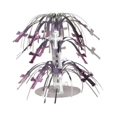 Creative Party Cross Party Centrepiece Pink/Silver (One Size)