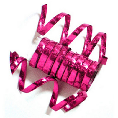 Creative Party Holographic Streamers Diva Pink (One Size) | DIY at B&Q