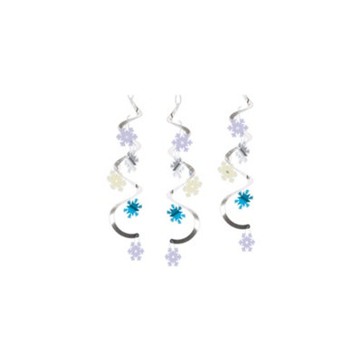 Creative Party Snowflake Swirls Hanging Decoration (Pack of 5) Silver ...