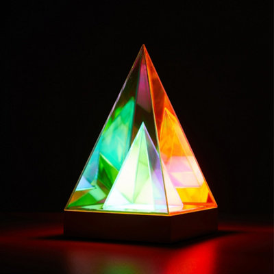 Creative Pyramid Acrylic Atmosphere Table Lamp