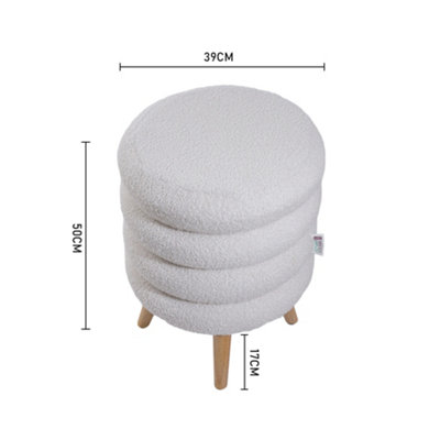 Creative Teddy Bear Fabric Footstool