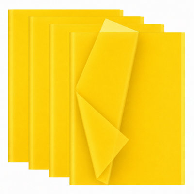 CREAVVEE 90 Sheets Quality Yellow Tissue Paper Bulk Wrapping Paper 50x70 cm