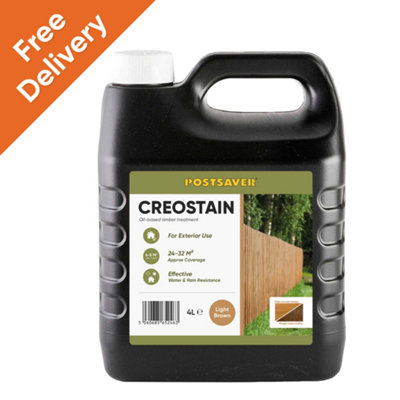 Creosote Creocoat Substitute - 4L Creostain Fence Stain & Shed Paint ...