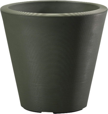 Crescent Garden Madison Round Pot Planter Large Outdoor/Indoor Pot 20 ...