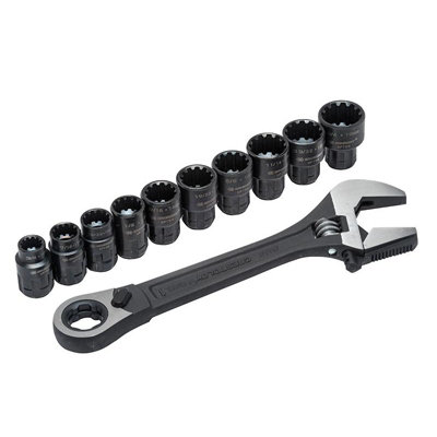 Crescent X6 P-thru Adjustable Wrench Set, 11 Piece Multi Colour (One Size)