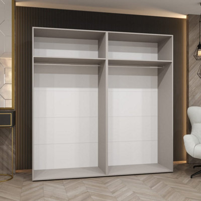 Crisp White Hinged Door Wardrobe 200cm - Sleek Storage for Contemporary ...