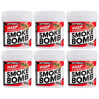 CritterKill 16g Wasp and Cluster Fly Killer Smoke Fogger - Six Pack