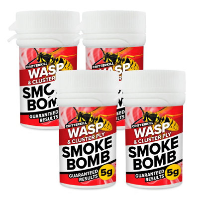 CritterKill 5g Cluster Fly and Wasp Killer Smoke Fogger - Four Pack