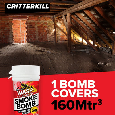 CritterKill 5g Cluster Fly and Wasp Killer Smoke Fogger - Four Pack