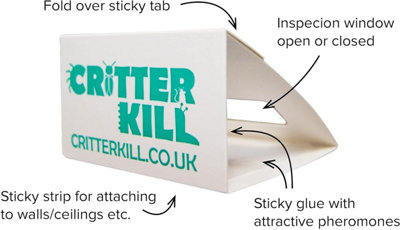 Critterkill Insect and Spider Traps - Child and Pet Safe - 30 Pack
