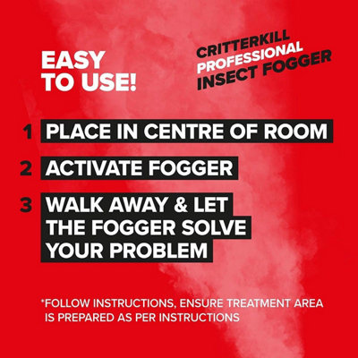 Critterkill Professional One Shot Insect Killer Fogger 150ml - 3 Pack