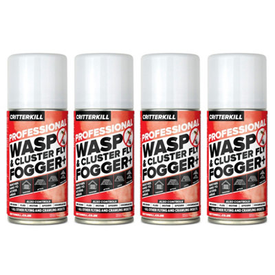 CritterKill Wasp and Cluster Fly Killer One Click Smoke Fogger 150ml ...