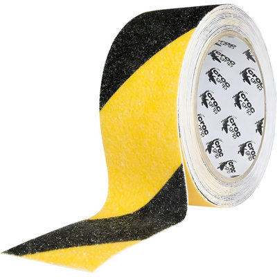 Croc Grip 5m Yellow & Black Anti-Slip Tape Roll 48mm - Heavy Duty ...