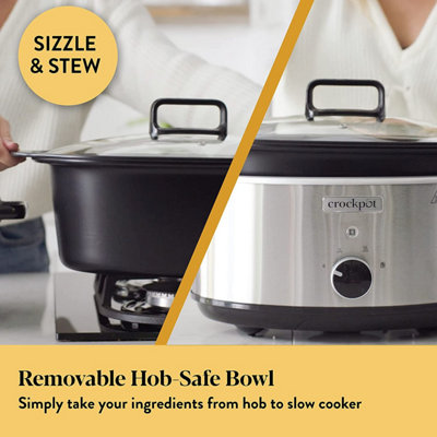 Crock-Pot CSC086 Sizzle & Stew Slow Cooker 6.5 Litres