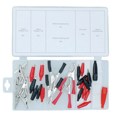 Crocodile / Alligator / Electrical Charging Clip Connectors 28pc AST2