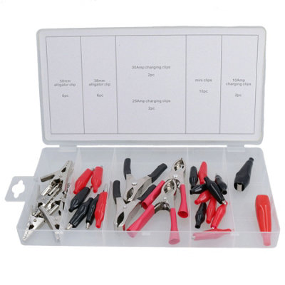 Crocodile / Alligator / Electrical Charging Clip Connectors 28pc AST2