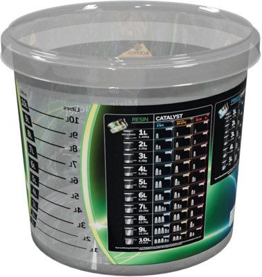 CROMAR ACRYPOL Flexiglass Mixing Bucket 10L - Heavy Duty PROGRP ...