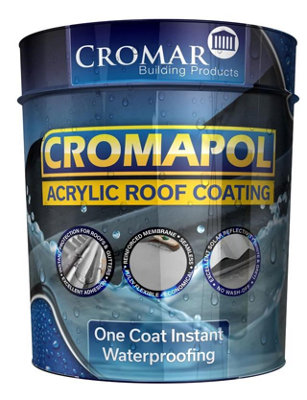CROMAR - Cromapol Acrylic Coating Waterproof Roof Paint Sealant Liquid ...