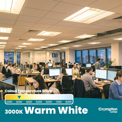 CROMPTON LAMPS 5 FT LED T 8 TUBE, 3000 K WARM WHITE, 22 W (58 W ...