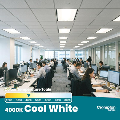 Crompton Lamps 5 ft LED T 8 Tube, 4000 k Cool White, 22 w (58 w ...