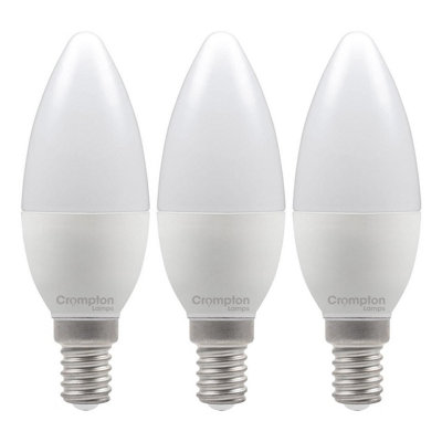Crompton Lamps Candle LED E14 Bulb, 6.5W, 60W Equivalent, Cool White ...