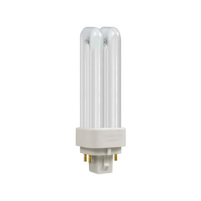 Crompton Lamps CFL PLC-E 10W 4-Pin Dimmable Double Turn White Frosted ...